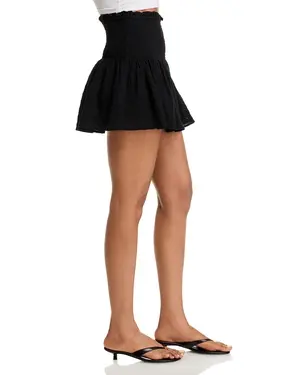 WAYF Zoe Eyelet Mini Skirt