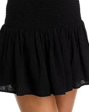 WAYF Zoe Eyelet Mini Skirt