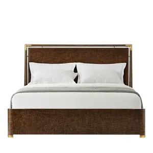 THEODORE ALEXANDER Kesden Wood King Bed - Pyramid Brown
