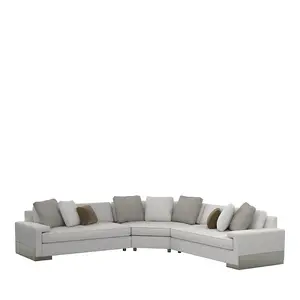 CARACOLE I'm Shellfish 3 Piece Sectional Sofa - Pyrite/stone Fabric -cc
