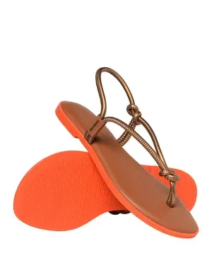 Havaianas Una Acai Eur Sandals - Rust Metal