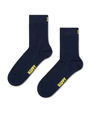 Happy Socks Solid 1/2 Crew Socks - Navy