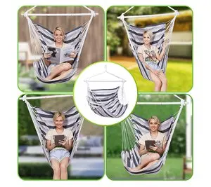 BACKYARD EXPRESSIONS Striped Hammock Chair