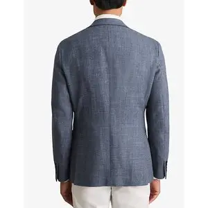 REISS Stack Single-breasted Wool-blend Blazer - Blue