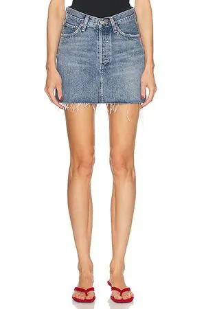 AGOLDE V-waist Mini Skirt - Fairway