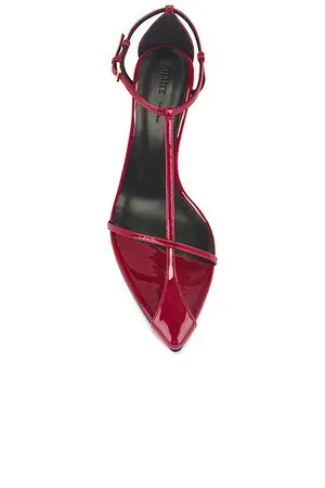 Khaite Bella T-strap 45 Sandal - Fire Red