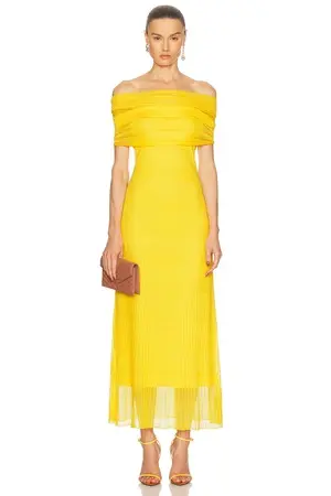 Simkhai Laurelle Off Shoulder Maxi Dress - Sunny