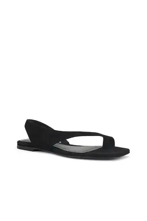 TOTEME Suede Thong Sandals - Black
