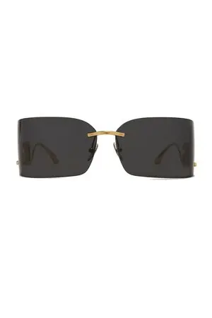 Dolce & Gabbana Metallic Rectangular Sunglasses - Gold
