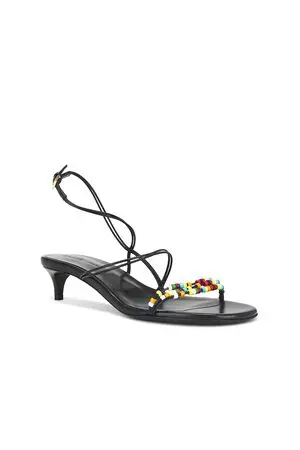 Khaite Loop Kitten Bead 35 Heel - Black Multi