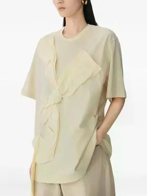 JNBY Bow-embellished T-shirt - Neutrals