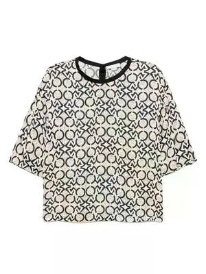 Zuhair Murad Subtitle-printed Charmeuse T-shirt