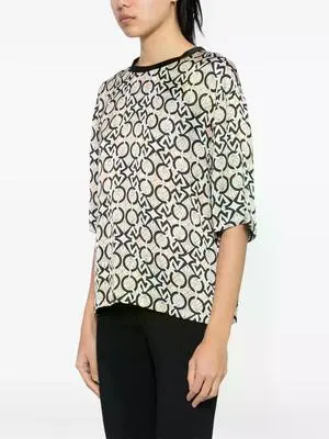 Zuhair Murad Subtitle-printed Charmeuse T-shirt