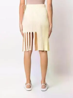 KRIZIA Cut-out Ribbed Knit Skirt