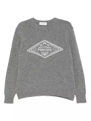MARINE SERRE Logo-intarsia Knit Sweater