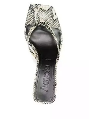 AeydĒ Wilma Mid Heel Sandals - Neutrals