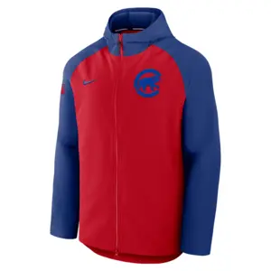 Nike Chicago Cubs Authentic Collection Therma Mlb Full-zip Jacket - Red