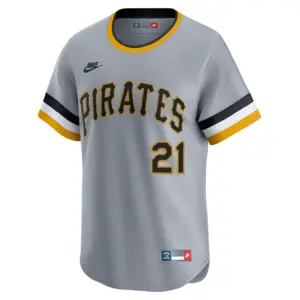 Nike Roberto Clemente Pittsburgh Pirates Cooperstown Dri-fit Adv Mlb Limited Jersey - Grey