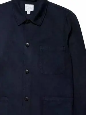 Sunspel Button-down Shirt Jacket - Blue