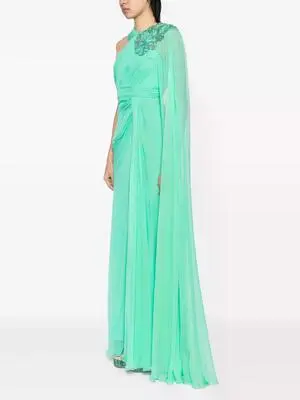 Zuhair Murad Bead-embellished Chiffon Gown
