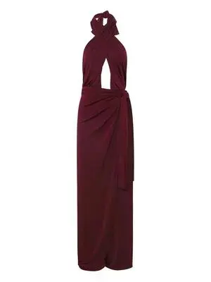 Johanna Ortiz Halterneck Jumpsuit - Red