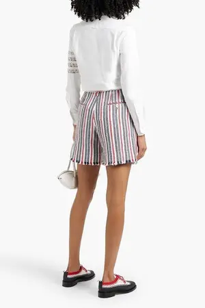 Thom Browne Skirt-effect Striped Jacquard Shorts