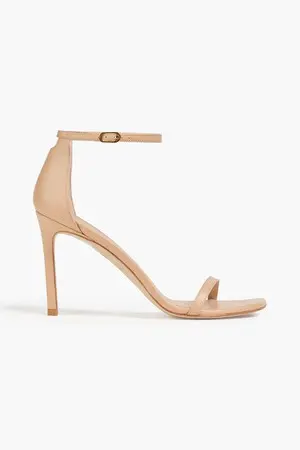 STUART WEITZMAN Amelina 95 Leather Sandals - Beige