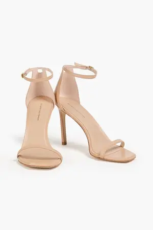 STUART WEITZMAN Amelina 95 Leather Sandals - Beige