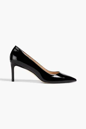STUART WEITZMAN Leigh Patent-leather Pumps - Black