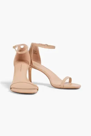 STUART WEITZMAN Amelina 75 Leather Sandals - Beige