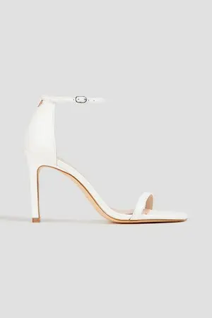 STUART WEITZMAN Amelina 95 Leather Sandals - White