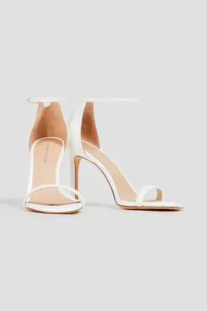 STUART WEITZMAN Amelina 95 Leather Sandals - White