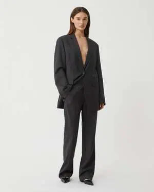 Veronica De Piante Avery Striped Trousers - Grey