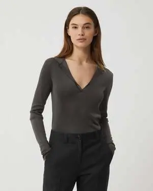 Veronica De Piante Ada Viscose Polo - Petrol