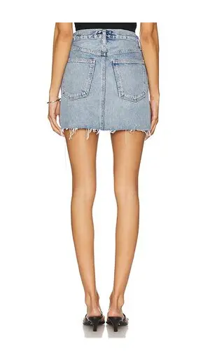 AGOLDE V-waist Mini Skirt - Blue