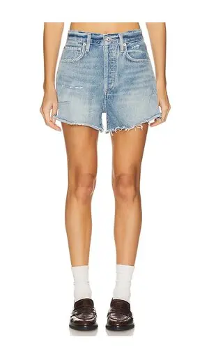Citizens Of Humanity Marlow Vintage Distressed Denim Shorts - Blue