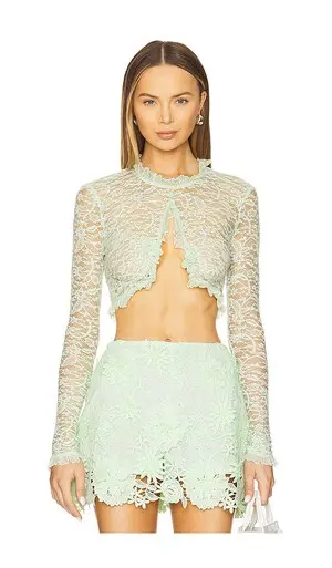 AKNVAS X Revolve Dylan Longsleeve Top With Ruffled Trim