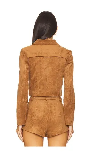 Amanda Uprichard X Revolve Lucas Suede Jacket - Tan