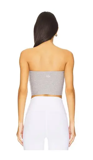 Beyond Yoga Space Dye Strapless Stripe Top - Grey