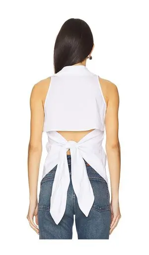 SIMONMILLER Loch Sleeveless Button-up - White