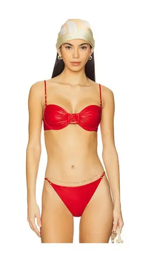 Jade Swim Raina Bikini Top Coral