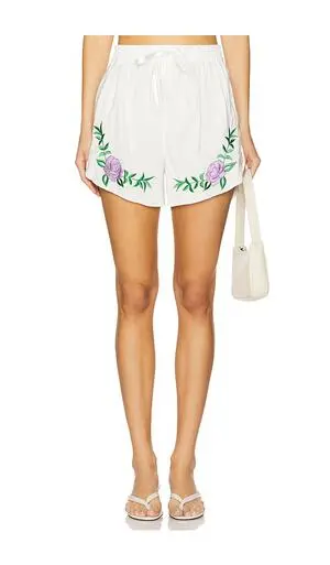 SWF Embroidered Linen Shorts