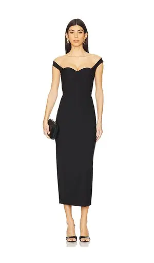 MICHAEL COSTELLO X Rubina Midi Dress - Black