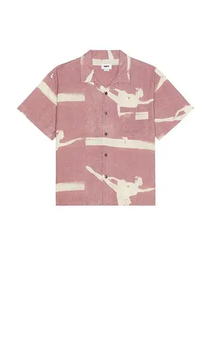 Obey Jacques Woven Shirt In Pink