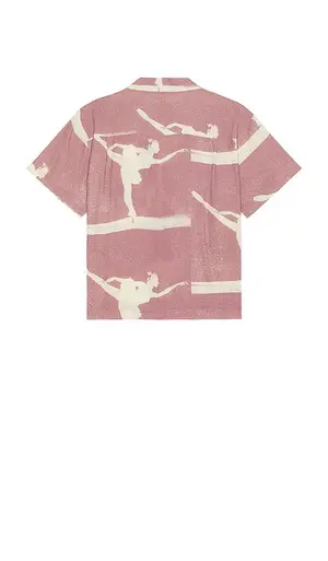 Obey Jacques Woven Shirt In Pink