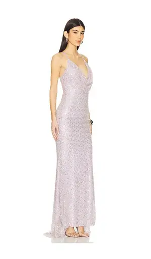 MICHAEL COSTELLO X Amaranta Embellished Gown