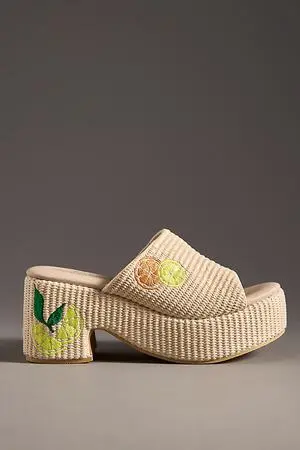 Matisse Exclusive Embroidered Platform Heeled Sandals