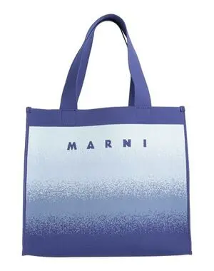 Marni Knitted Shopper Bag With Pouch Blue
