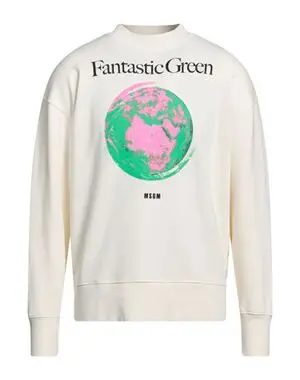 MSGM Cotton Fleece Sweatshirt - White