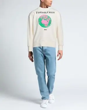 MSGM Cotton Fleece Sweatshirt - White